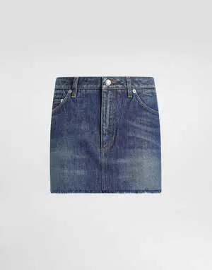 Dolce & Gabbana Denim Miniskirt Denim And Jeans Multi-colored - Multicolor