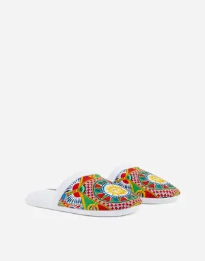 Dolce & Gabbana Cotton Terry Slippers Cotton Slippers