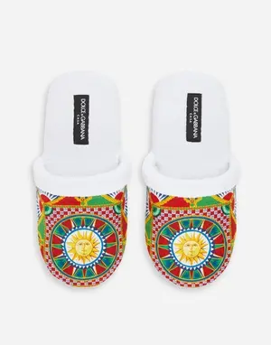 Dolce & Gabbana Cotton Terry Slippers Cotton Slippers