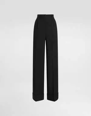 Dolce & Gabbana Bi-stretch Wool Trousers Pants And Shorts