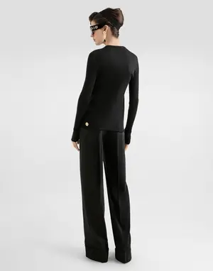 Dolce & Gabbana Bi-stretch Wool Trousers Pants And Shorts