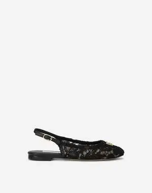 Dolce & Gabbana Slingback Shoes Viscose - Black
