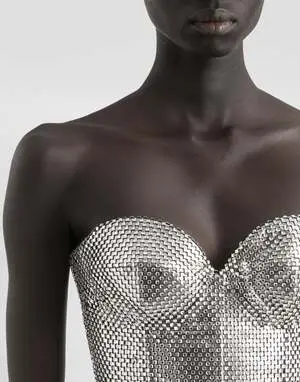 Dolce & Gabbana Strapless Mesh Dress