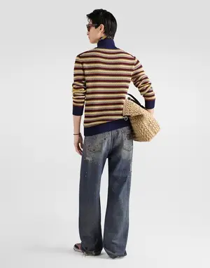 Dolce & Gabbana Denim Trousers With Rhinestones Denim Multi-colored