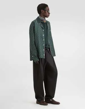 Dolce & Gabbana Knit Cashmere Polo Shirt Sweaters And Cardigans - Green