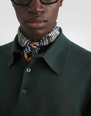 Dolce & Gabbana Knit Cashmere Polo Shirt Sweaters And Cardigans - Green
