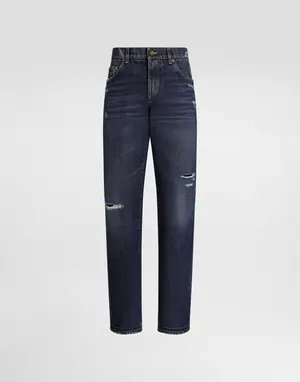 Dolce & Gabbana Loose Cotton Denim Jeans Denim Multi-colored - Multicolor