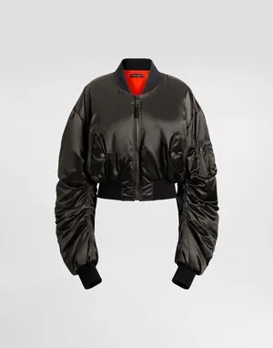 Dolce & Gabbana Oversized Nylon Canvas Jacket Coats And Jackets - Grey