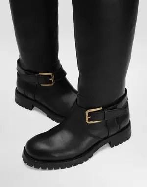 Dolce & Gabbana Calfskin Biker Boots