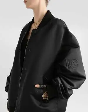 Dolce & Gabbana Oversized Jacket With Embossed Print Coats And Jackets