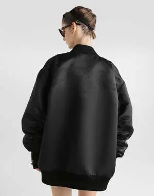 Dolce & Gabbana Oversized Jacket With Embossed Print Coats And Jackets