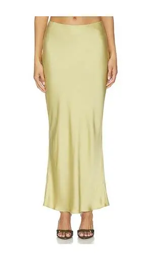 EAVES Reidun Maxi Skirt In . Also - Olive