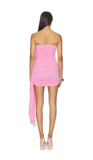 Alexander Wang Asymmetric Ruched Strapless Mini Dress In . Also