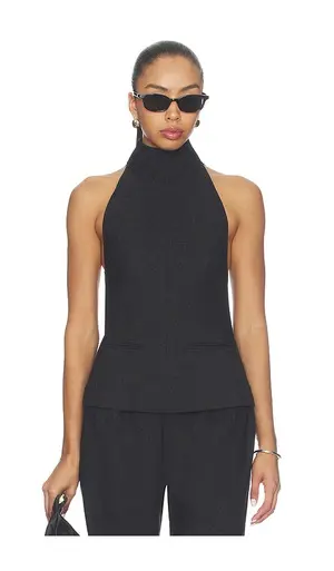 EAVES Keldan Classic Suiting Vest Top In . Also - Charcoal