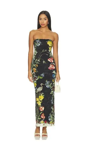 Alice + Olivia Delora Strapless Midi Dress In . Also - Multi
