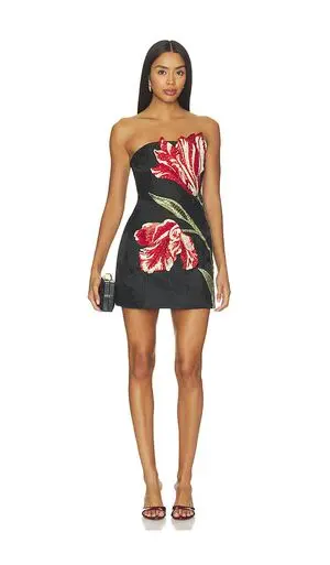 Alice + Olivia Embellished Strapless Mini Dress