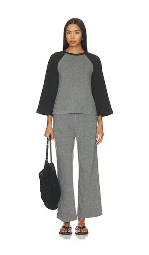 BOBI Color Block 3/4 Sleeve Raglan In . Also