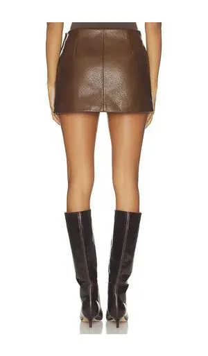 Blanknyc Faux Leather Mini Skirt With Button Detail