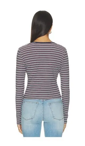 Good American Rib V Neck Cardigan - Multi