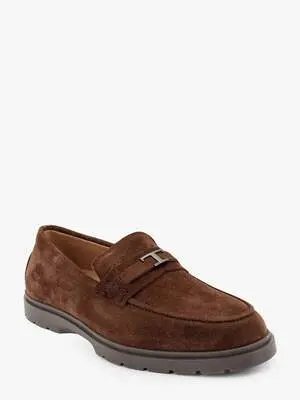 TOD'S Suede Loafers With Metal Logo