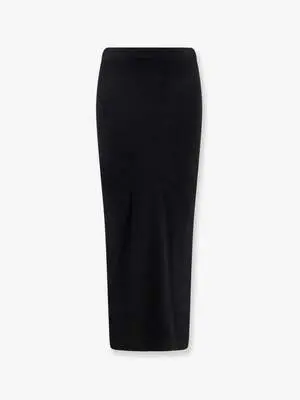 HEVO Viscose Blend Long Skirt - Black