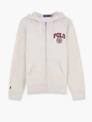 Polo Ralph Lauren Cotton Blend Sweatshirt With Hood - Grey