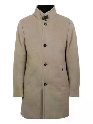 MOORER High-neck Button-up Coat