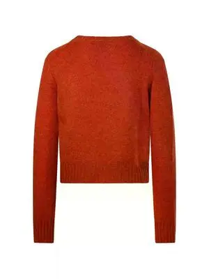 BEYOU Ribbed-trim Sweater - Orange