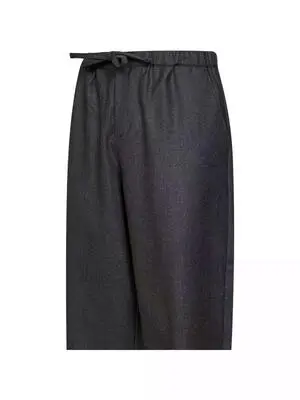 ROSE BURRITO Drawstring-waist Melange-effect Trousers