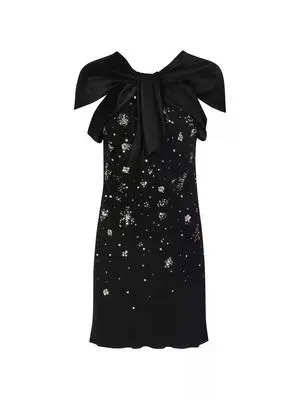 Alberta Ferretti Mini Sequin-embellished Bow-detail Dress