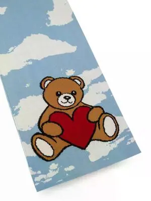 Moschino Teddy Bear Cloud-print Scarf