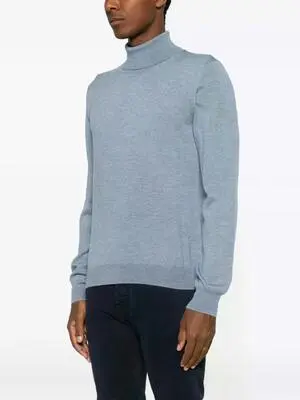 Tagliatore Long-sleeved Turtleneck Sweater - Blue