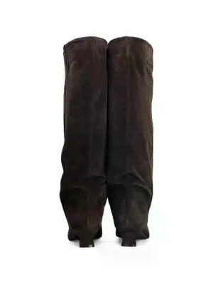 THE SELLER Almond-toe Calf Suede Slouchy Boots
