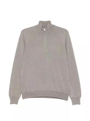 Tagliatore Quarter-zip Polo Shirt - Neutrals