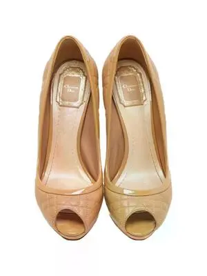 Dior Cannage Peep-toe Pumps