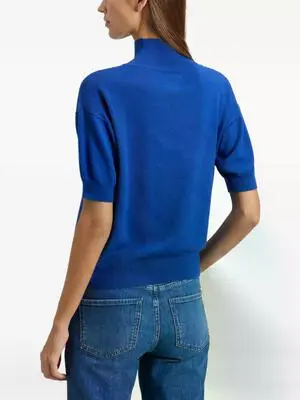 Woolrich Mock-neck Short-sleeve Knitted T-shirt