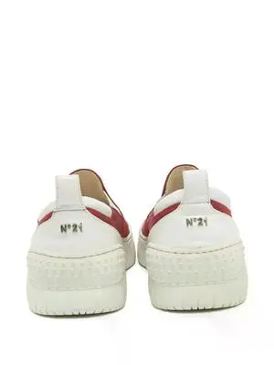 N°21 Embellished Floral-patch Slip-on Sneakers