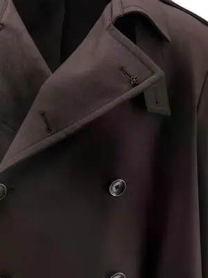 Tagliatore Double-breasted Belted Virgin Wool Trench Coat
