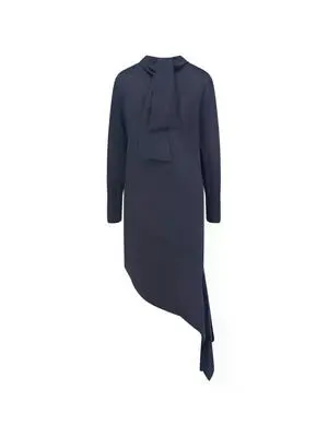 SEMICOUTURE Asymmetric-hem Mock-neck Asymmetric Dress