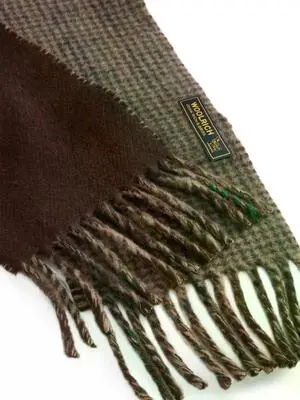 Woolrich Checked Fringed Scarf