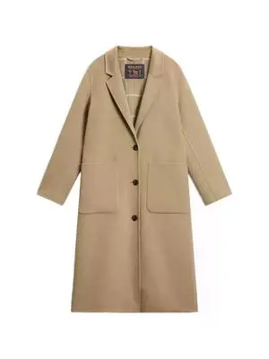 Woolrich Virgin-wool Notch-lapel Coat - Neutrals