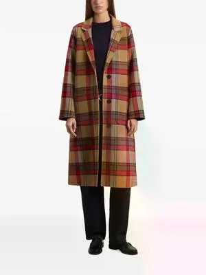 Woolrich Check-pattern Virgin Wool Coat