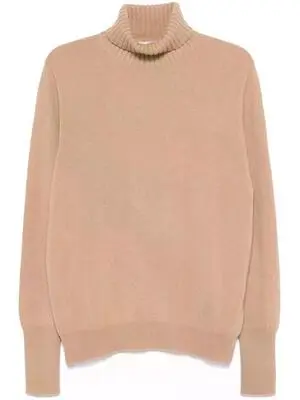 BALLANTYNE Cashmere Roll Neck Sweater - Brown