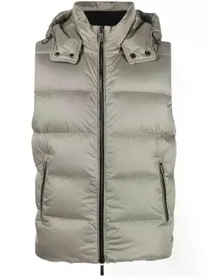MOORER High-neck Padded Gilet - Grey