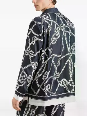 Dolce & Gabbana Marina-print Silk Twill Shirt
