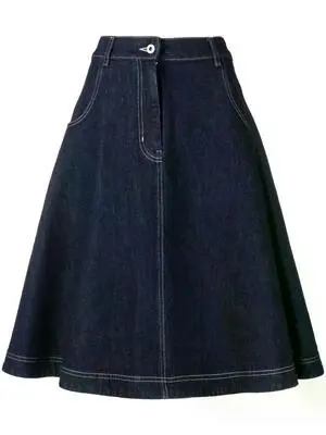 Kenzo Flared Denim Skirt - Blue