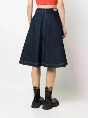 Kenzo Flared Denim Skirt