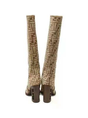 Fendi Zucca Chenille Knee-high Boots