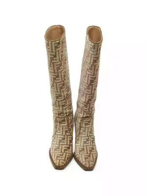 Fendi Zucca Chenille Knee-high Boots