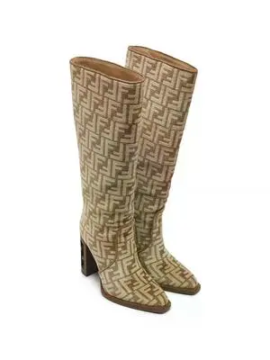 Fendi Zucca Chenille Knee-high Boots